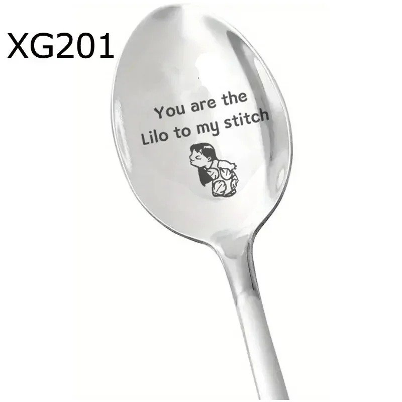 Lilo Stitch Stainless Steel Spoon New Disney Kids Anime Ladle Dessert ...