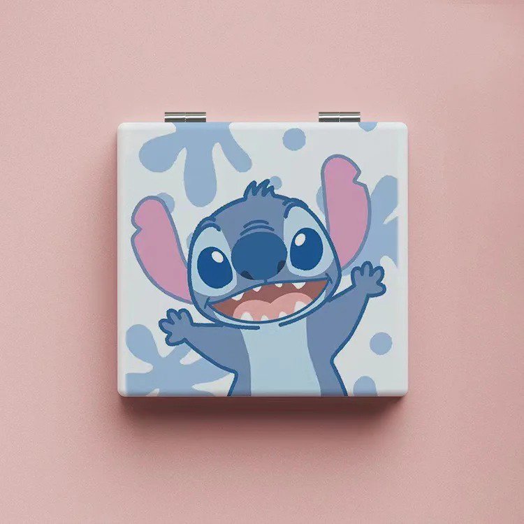 Lilo Stitch Anime Folding Mirrors Stitch Kawaii Portable Fold Makeup ...