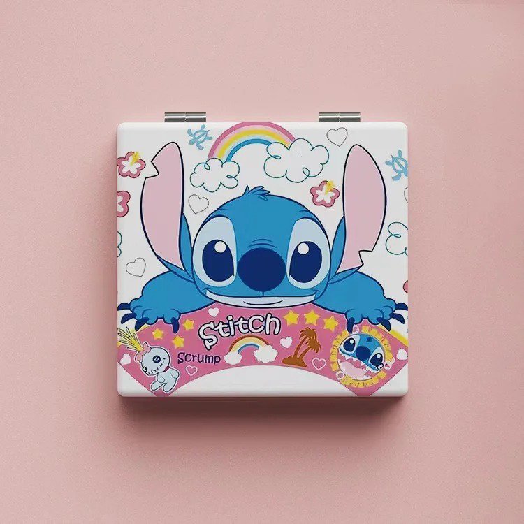 Lilo Stitch Anime Folding Mirrors Stitch Kawaii Portable Fold Makeup ...