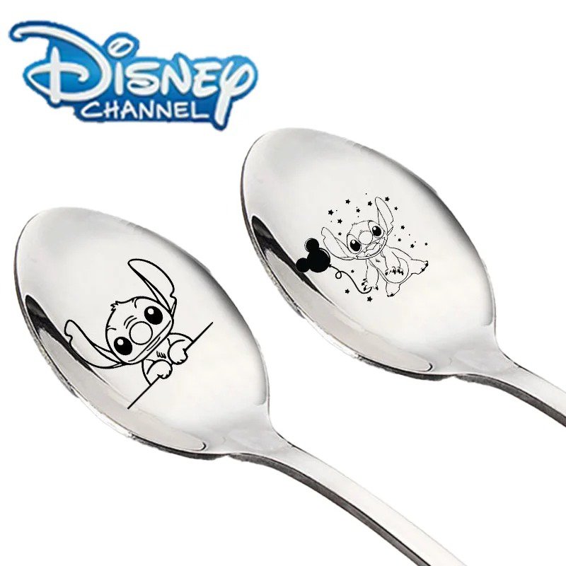 New Lilo Stitch Spoon Disney Child Cute Tableware Spoons Cartoon Anime ...