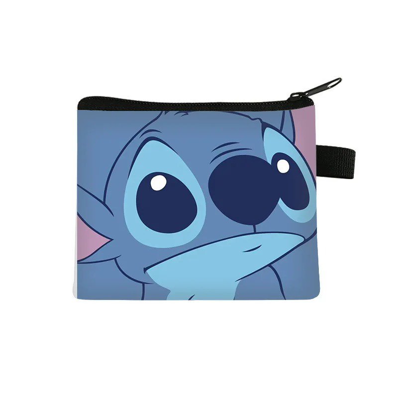 New Anime Stitch Coin Purse Kawaii Lilo Stitch Wallet Cute Angel ...