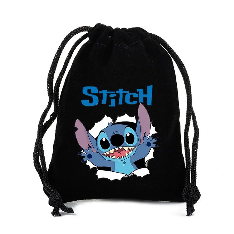Lilo Stitch Drawstring Pockets Disney Tote Bag Cute Cartoon Character ...