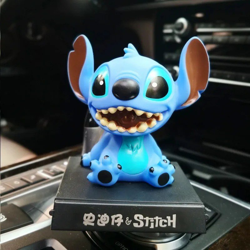 11cm Disney Lilo Stitch Figure Bobblehead Toy Cartoon Stitch Shake Head ...