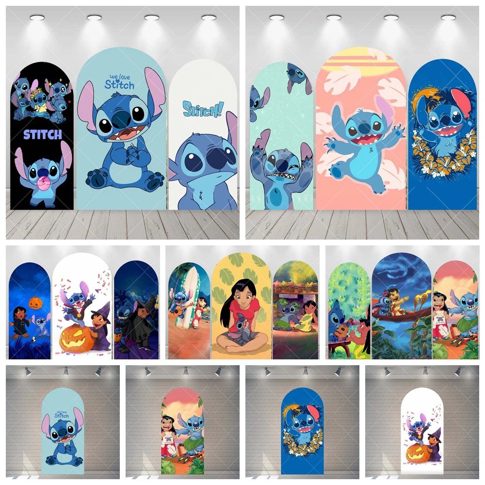 Disney Lilo and Stitch Arch Photography Backdrop Customized Children s ...
