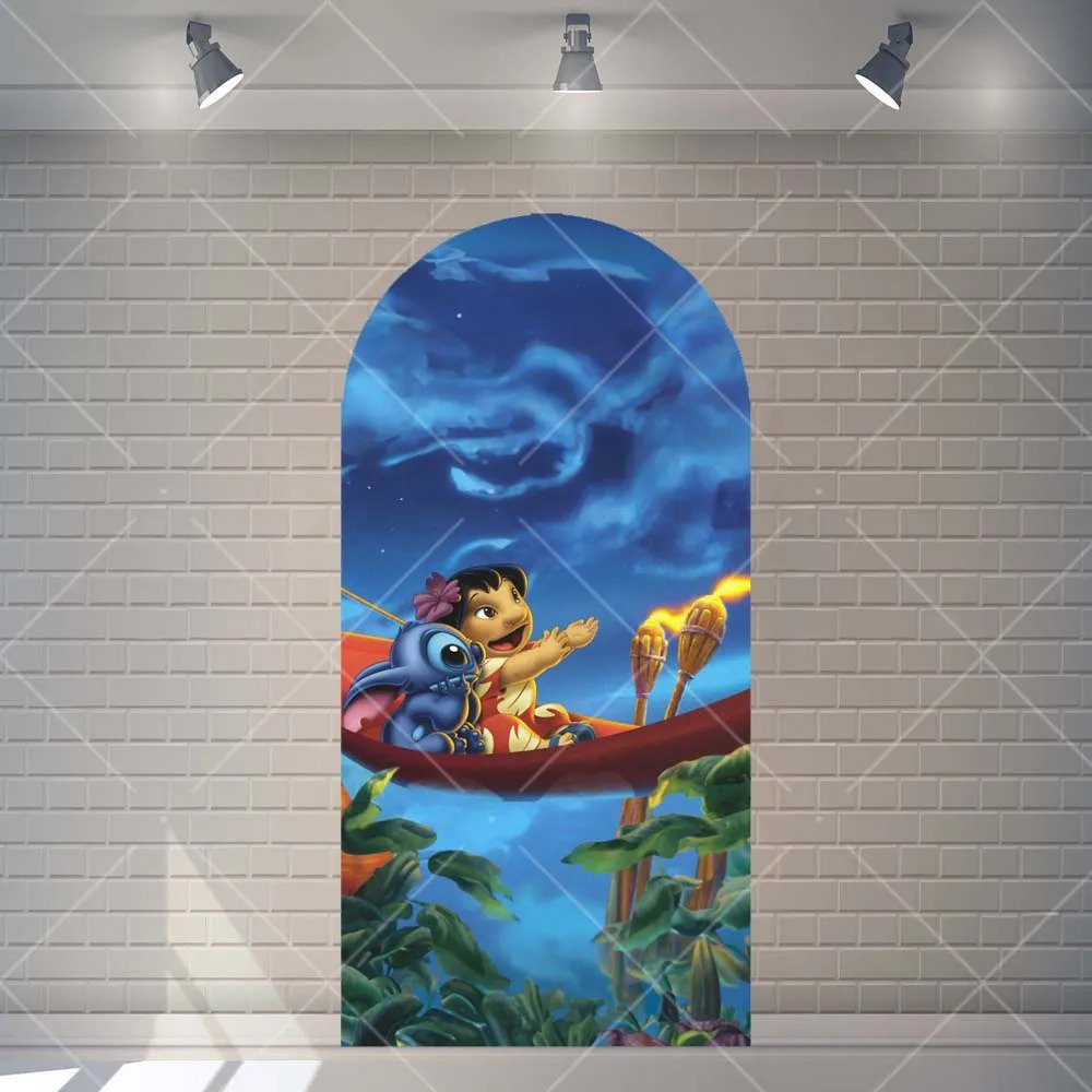 Disney Lilo and Stitch Arch Photography Backdrop Customized Children s ...