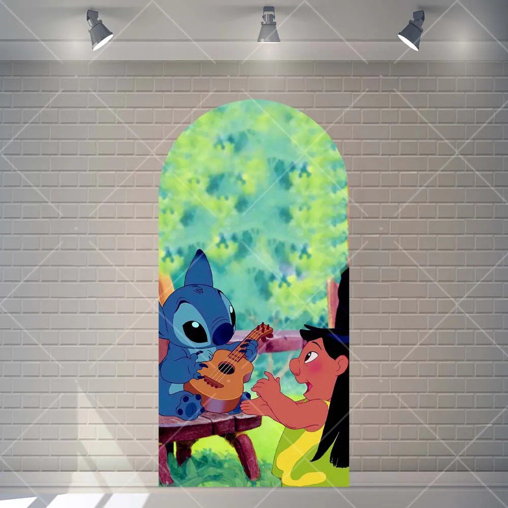 Disney Lilo and Stitch Arch Photography Backdrop Customized Children s ...