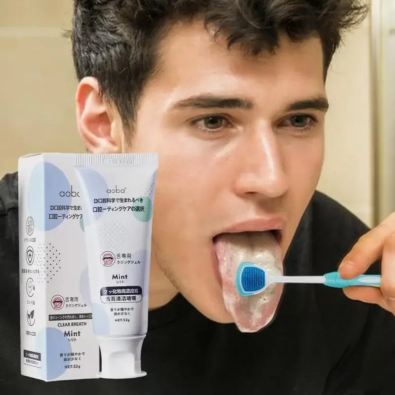 Tongue Scraper Beauty Health Tongue Coating Cleaning Gel Scraping ...