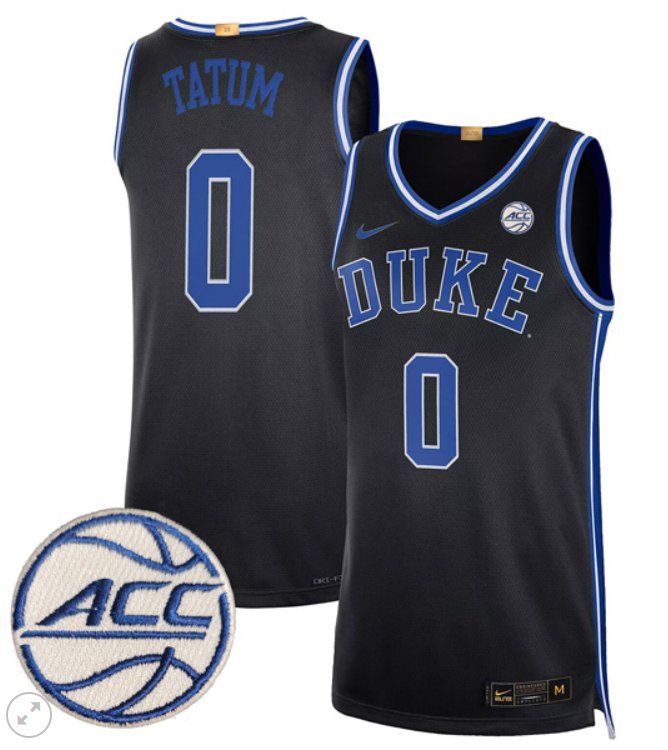 Jayson Tatum Jersey #0 Duke Blue Devils College Basketball Stiched Black