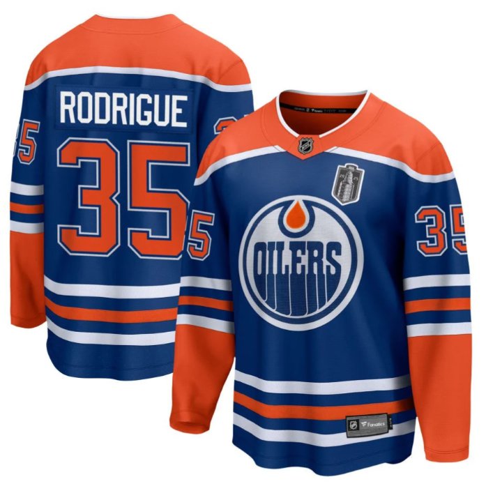 Olivier Rodrigue 35 Edmonton Oilers 2025 Stanley Cup Final Home ...