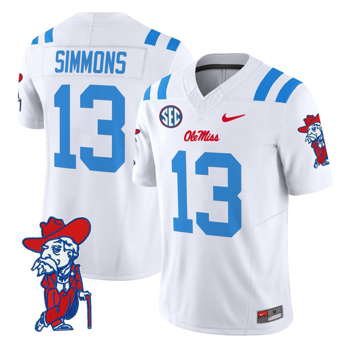 Austin Simmons Jersey #13 Ole Miss Rebels 2025 Limited V2 Stitched ...