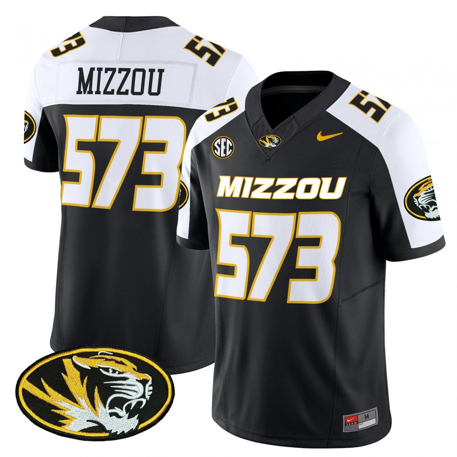 Mizzou Jersey #573 Missouri Tigers 2025 Vapor Limited Stitched Black Alter