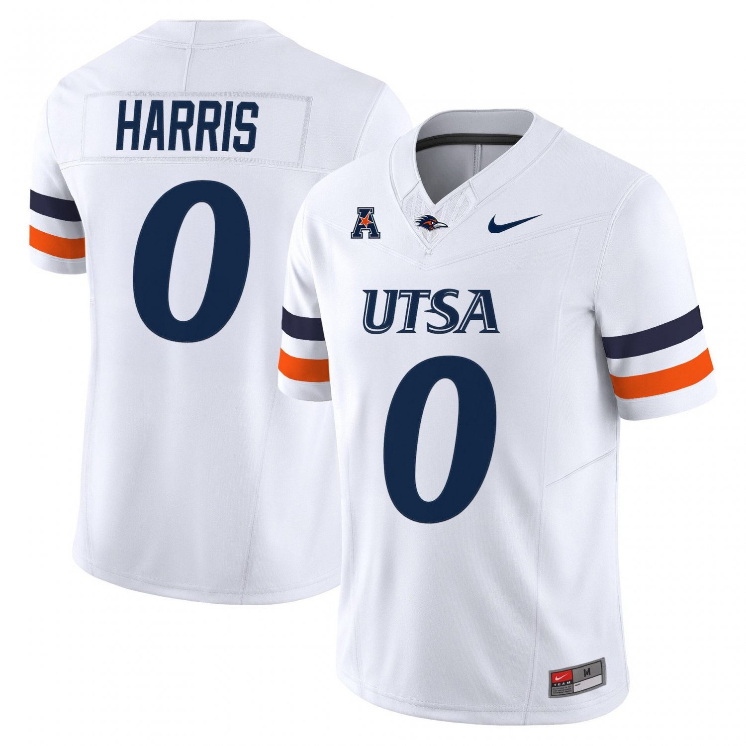 Frank Harris Jersey #0 UTSA Roadrunners 2025 Vapor Limited Stitched White