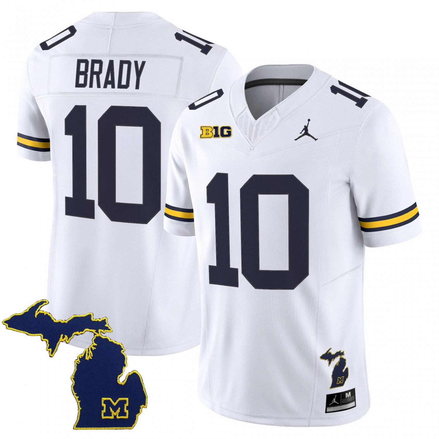 Tom Brady Jersey #10 Michigan Wolverines 2025 Limited V2 Stitched White