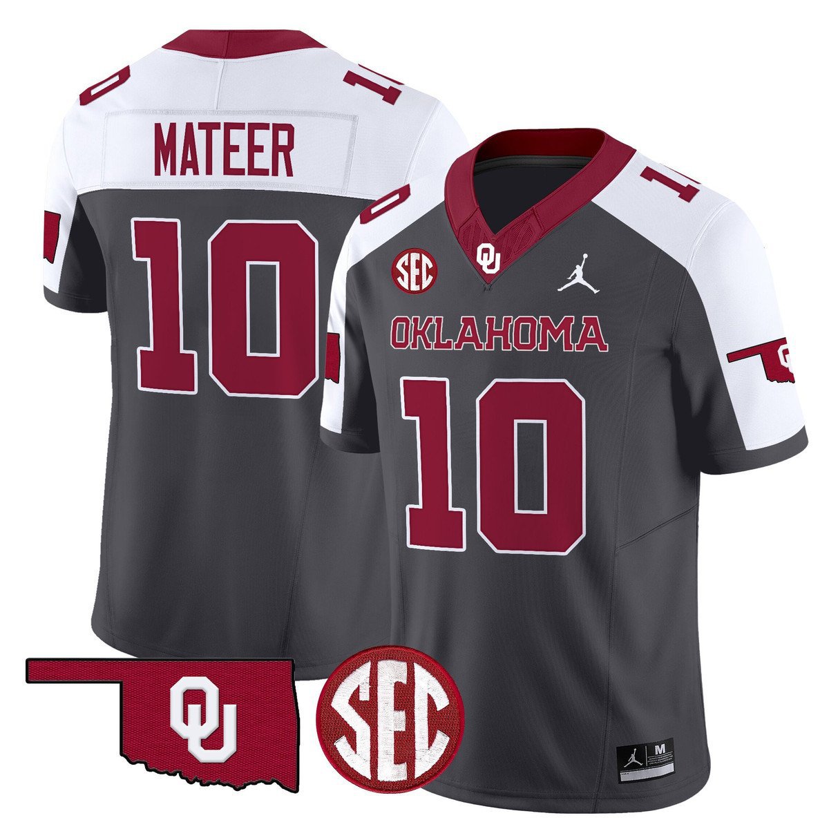 John Mateer Jersey #10 Oklahoma Sooners 2025 Vapor Limited Stitched Special