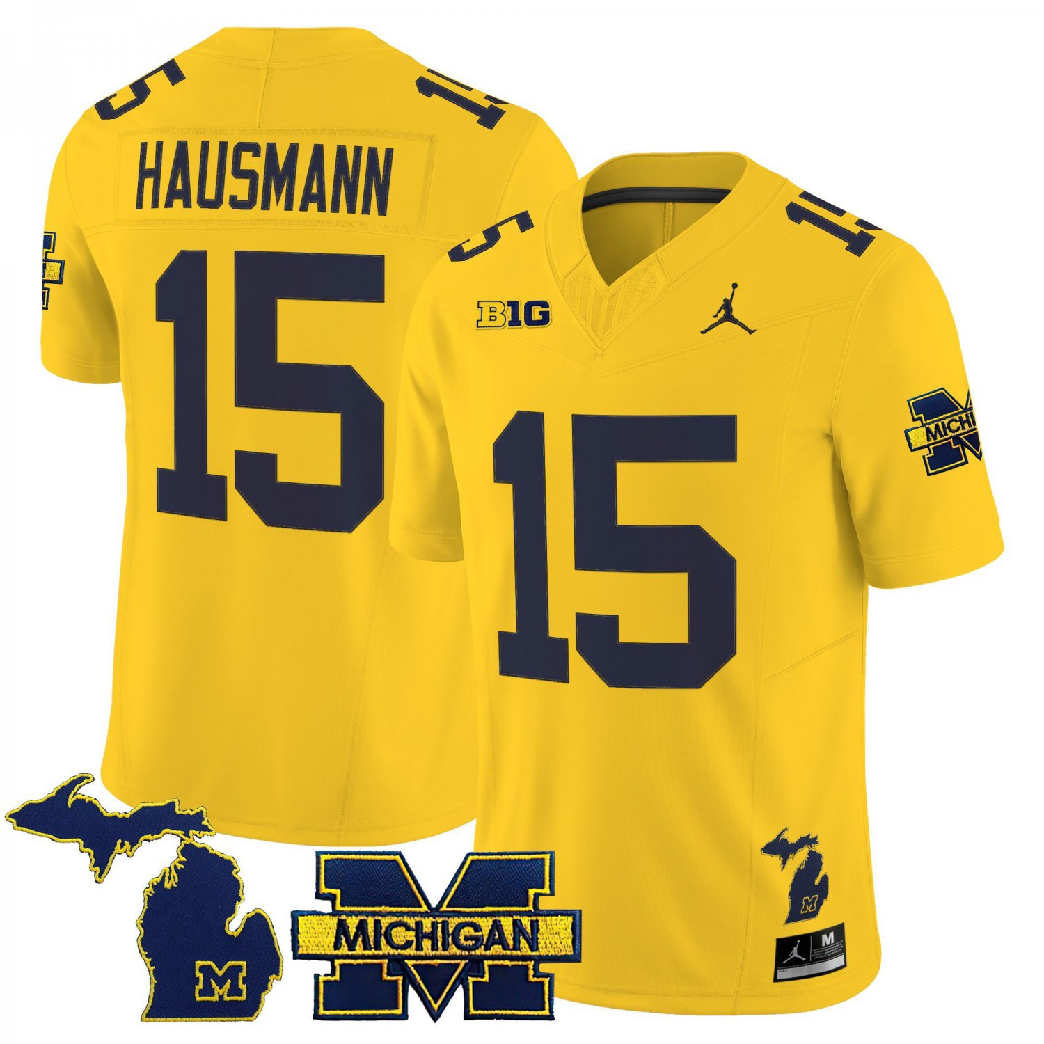 Ernest Hausmann Jersey #15 Michigan Wolverines 2025 Stitched Maize