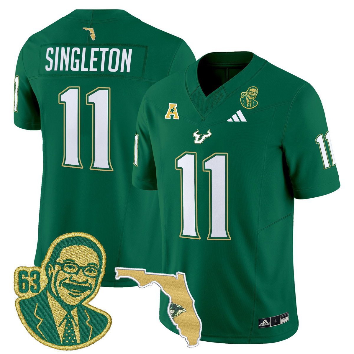 Keshaun Singleton Jersey #11 South Florida Bulls Lee Roy Selmon Legacy ...