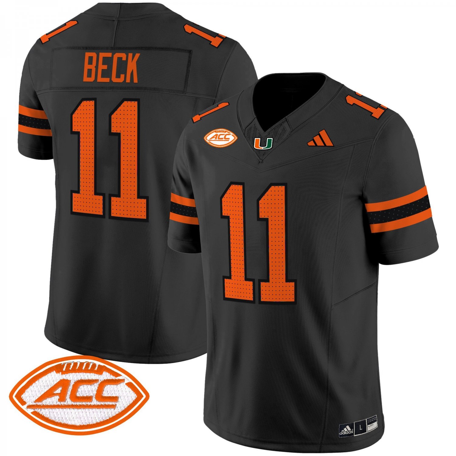 Carson Beck Jersey #11 Miami Hurricanes 2025 Limited Stitched Black