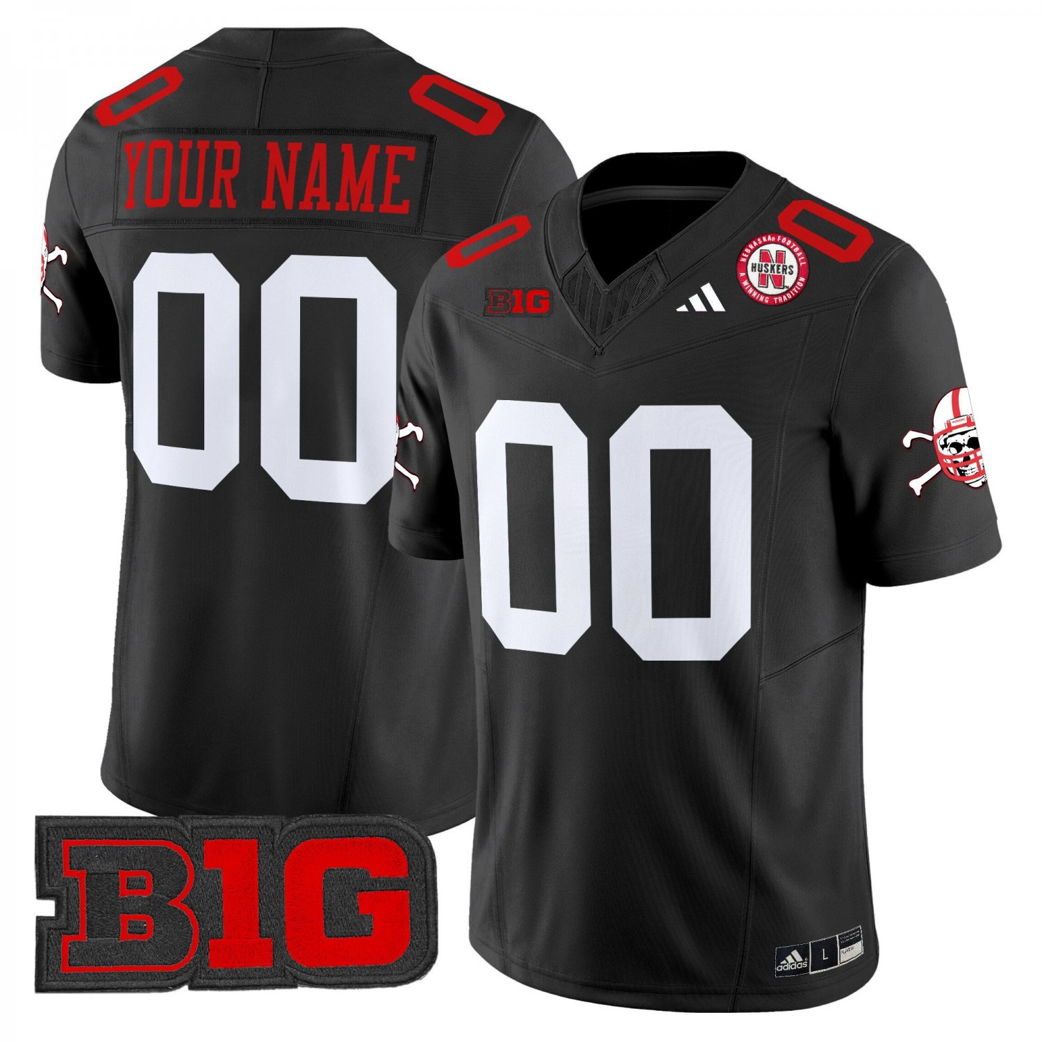 Custom Nebraska Cornhuskers Jersey Name, Number 2025 Stitched Black