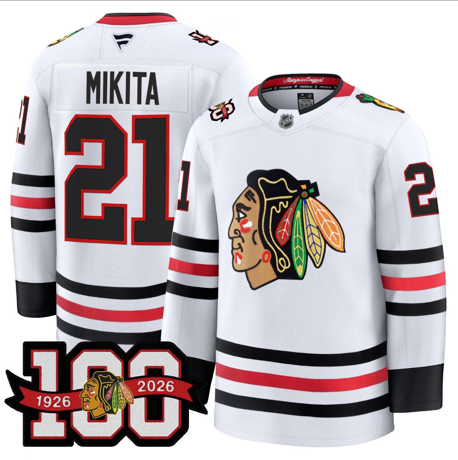 Stan Mikita Jersey #21 Chicago Blackhawks 2025-26 Premium 100th ...