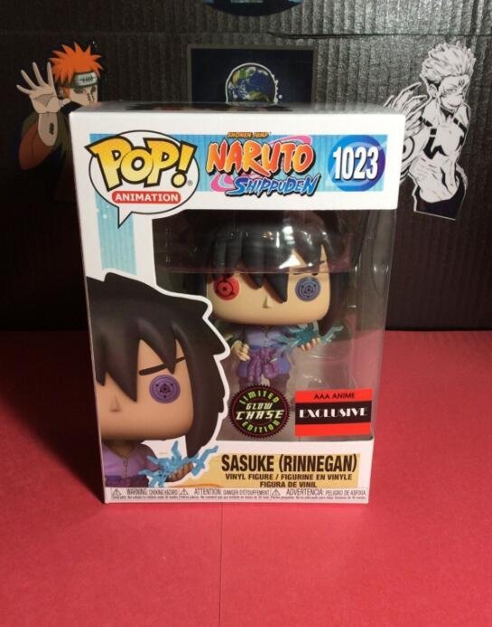 Naruto Shippuden Sasuke Uchiha Rinnegan #1023 GLOW CHASE Funko POP ...