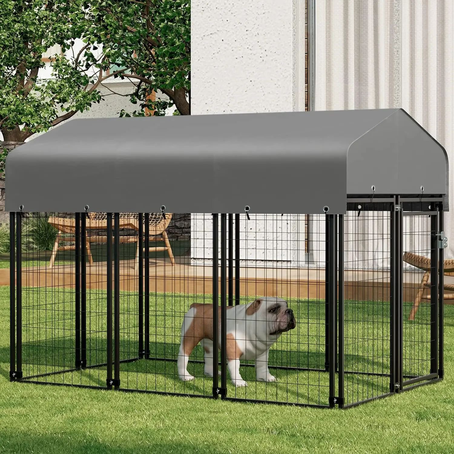 Dog Kennels and Crates for Small/Medium Dogs, 4.6ft High Expandable ...