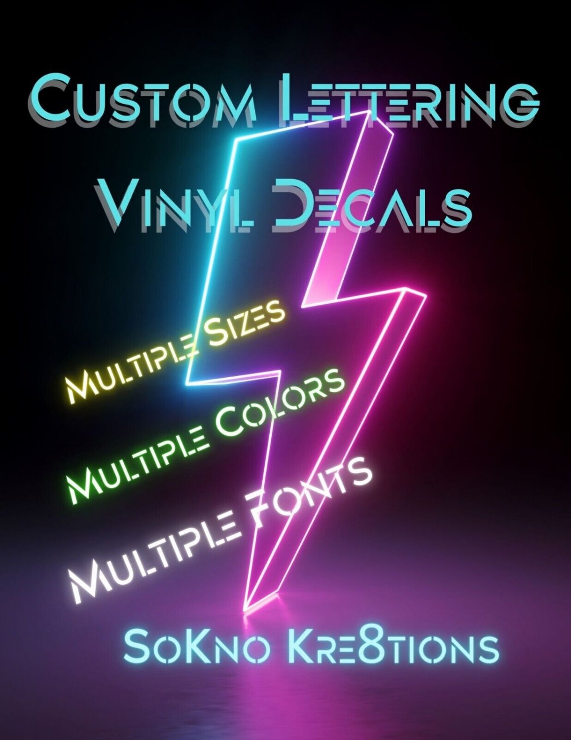 Custom Lettering Premium Vinyl Decals