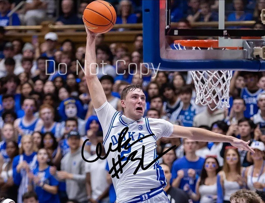 COOPER FLAGG SIGNED PHOTO 8X10 RP AUTOGRAPHED DUKE BLUE DEVILS BASKETBALL