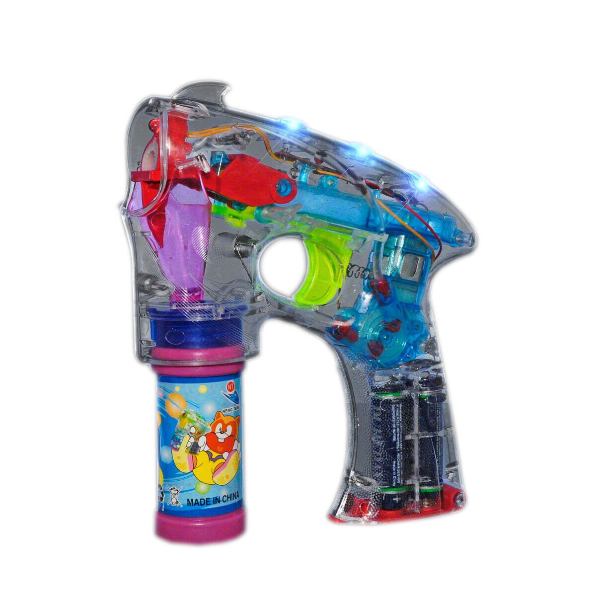 Shimmering LED Light Up Bubble Blaster Kit