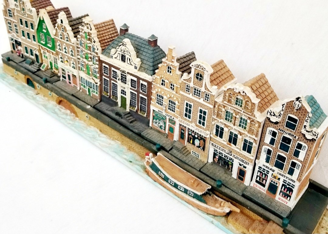 Miniature HOUSES Amsterdam Houses Canal, collectable small houses ...