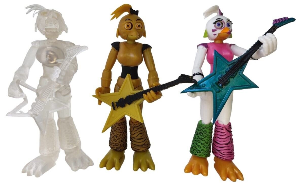 FNAF Glamrock Chica 3 figures bundle Five Nights At Freddys Mexican Toy ...