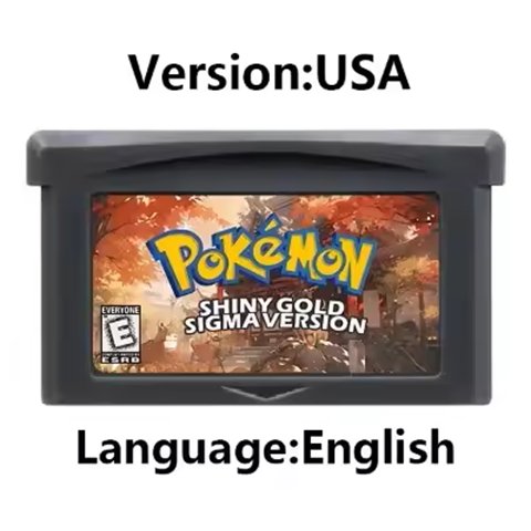 Pokemon Shiny Gold Sigma Version GBA 32-Bit Video Game Cartridge Game ...
