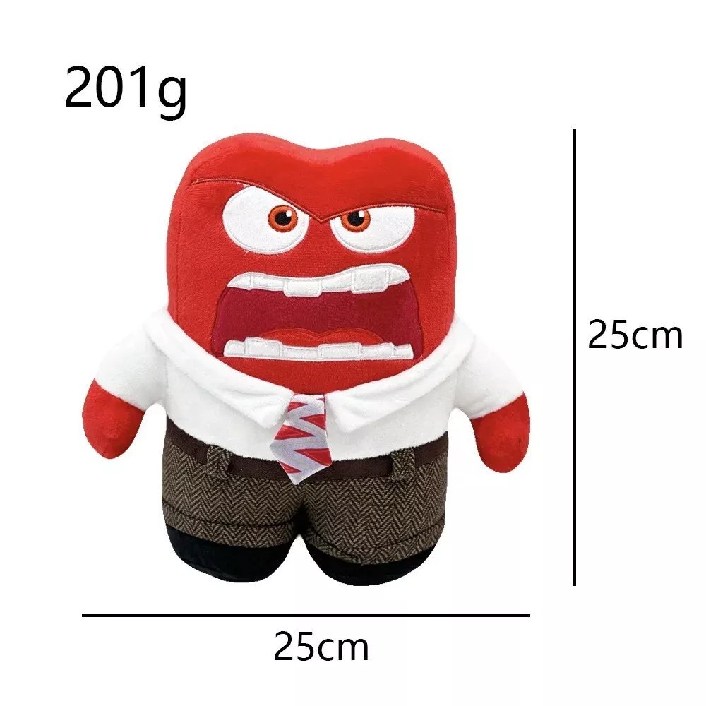 NEW 10" 2024 Disney Inside Out 2 Anger Soft Plush Stuffed Toys Dolls