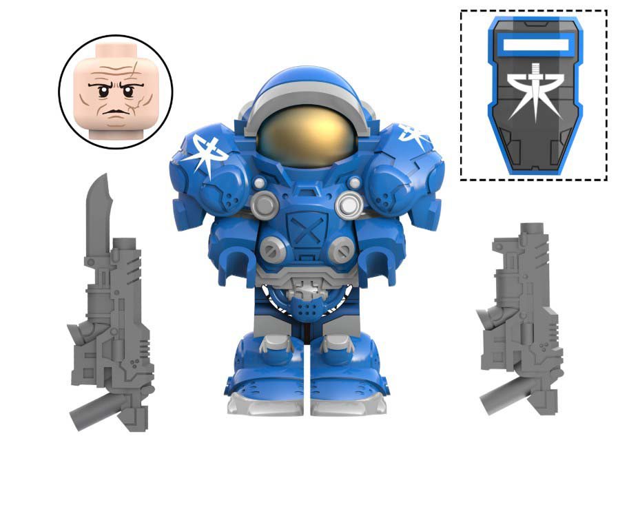 Blue Space Marine Warhammer 40k game Minifigure