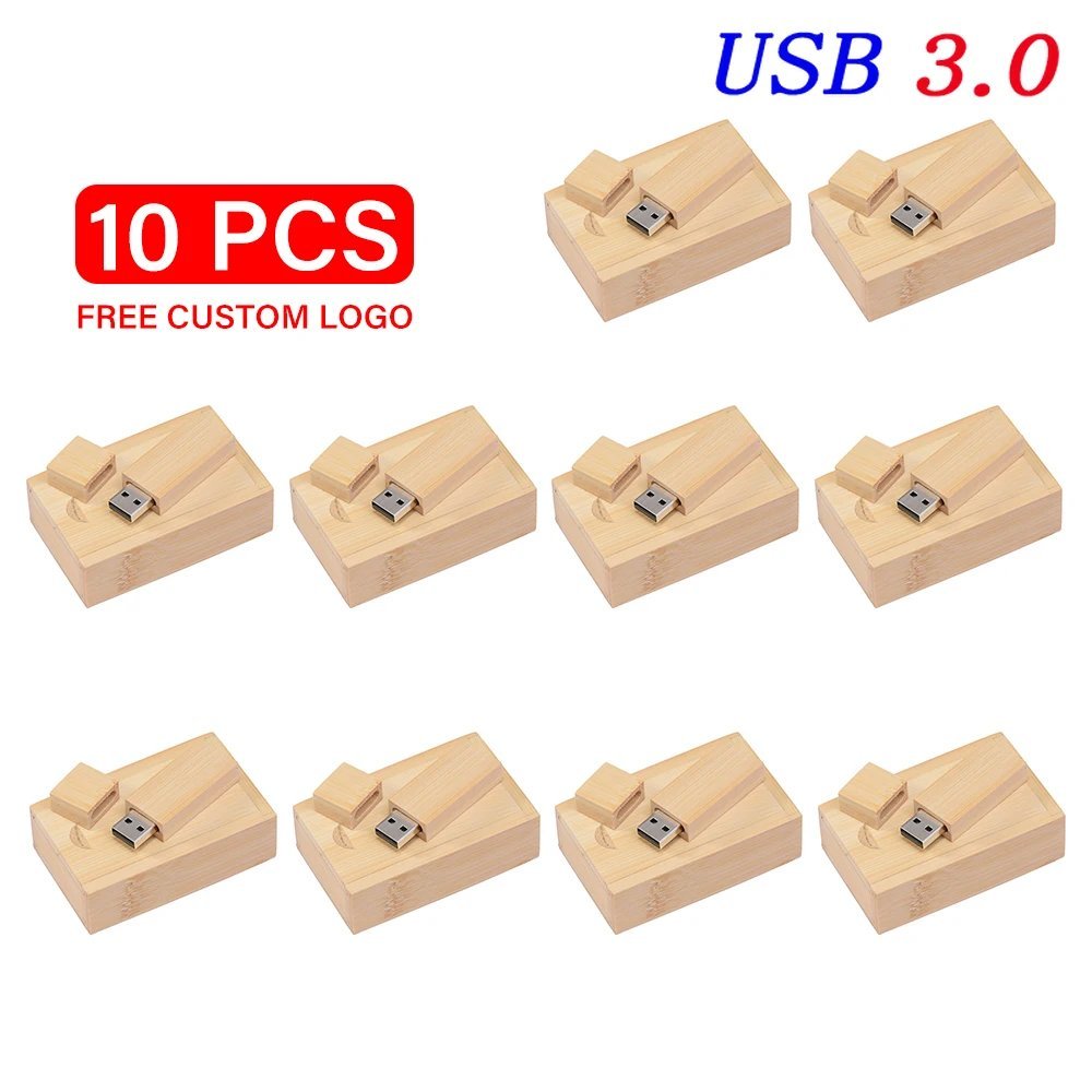 Drive Flash Box With Wooden LOGO Custom Free 0 3 USB LOT PCS 10 ...