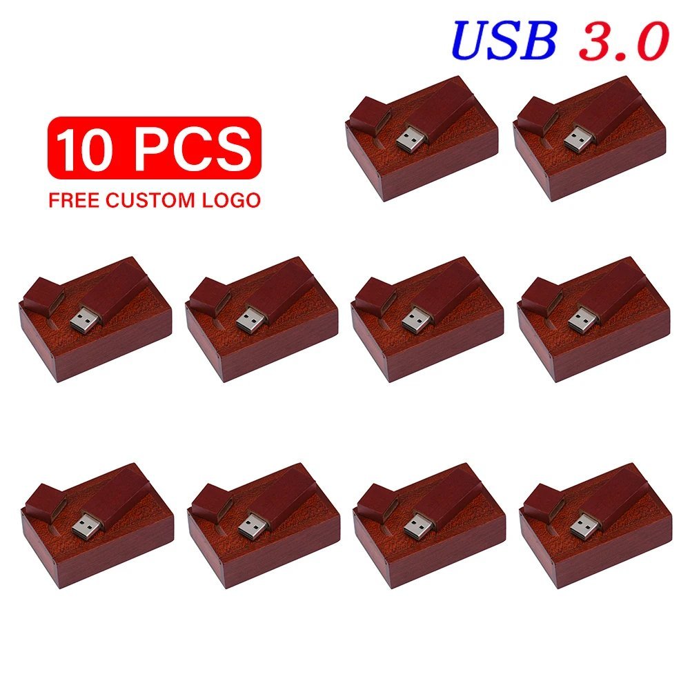 Drive Flash Box With Wooden LOGO Custom Free 0 3 USB LOT PCS 10 ...