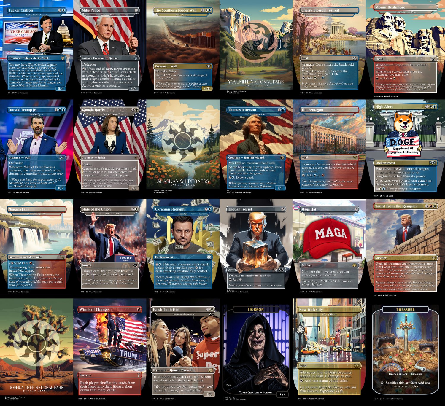 Donald Trump "Election Victory" 100 Card MTG Proxy Commander Deck ...