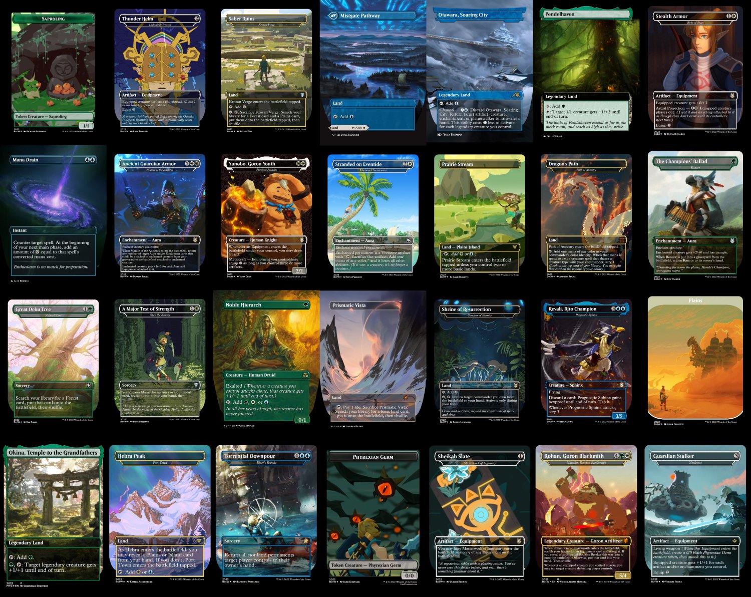 Legend of Zelda 100 Card MTG Proxy EDH Commander Deck — Custom Magic ...