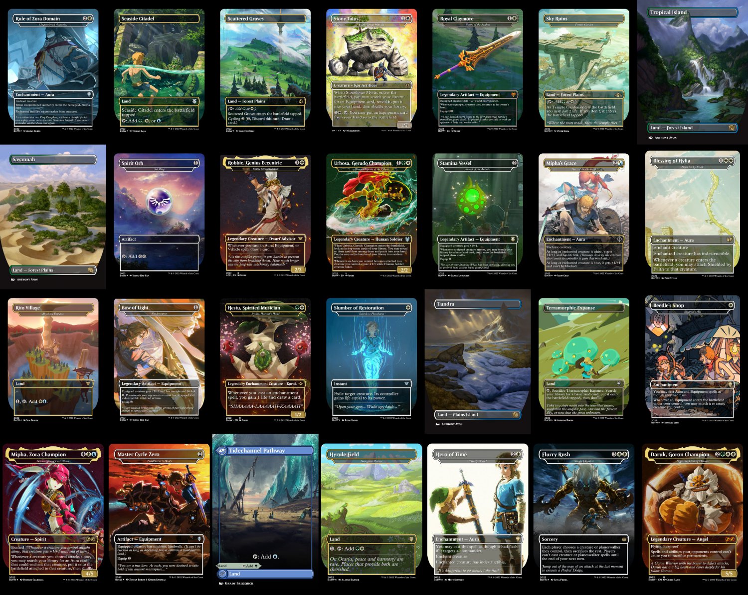 Legend of Zelda 100 Card MTG Proxy EDH Commander Deck — Custom Magic ...