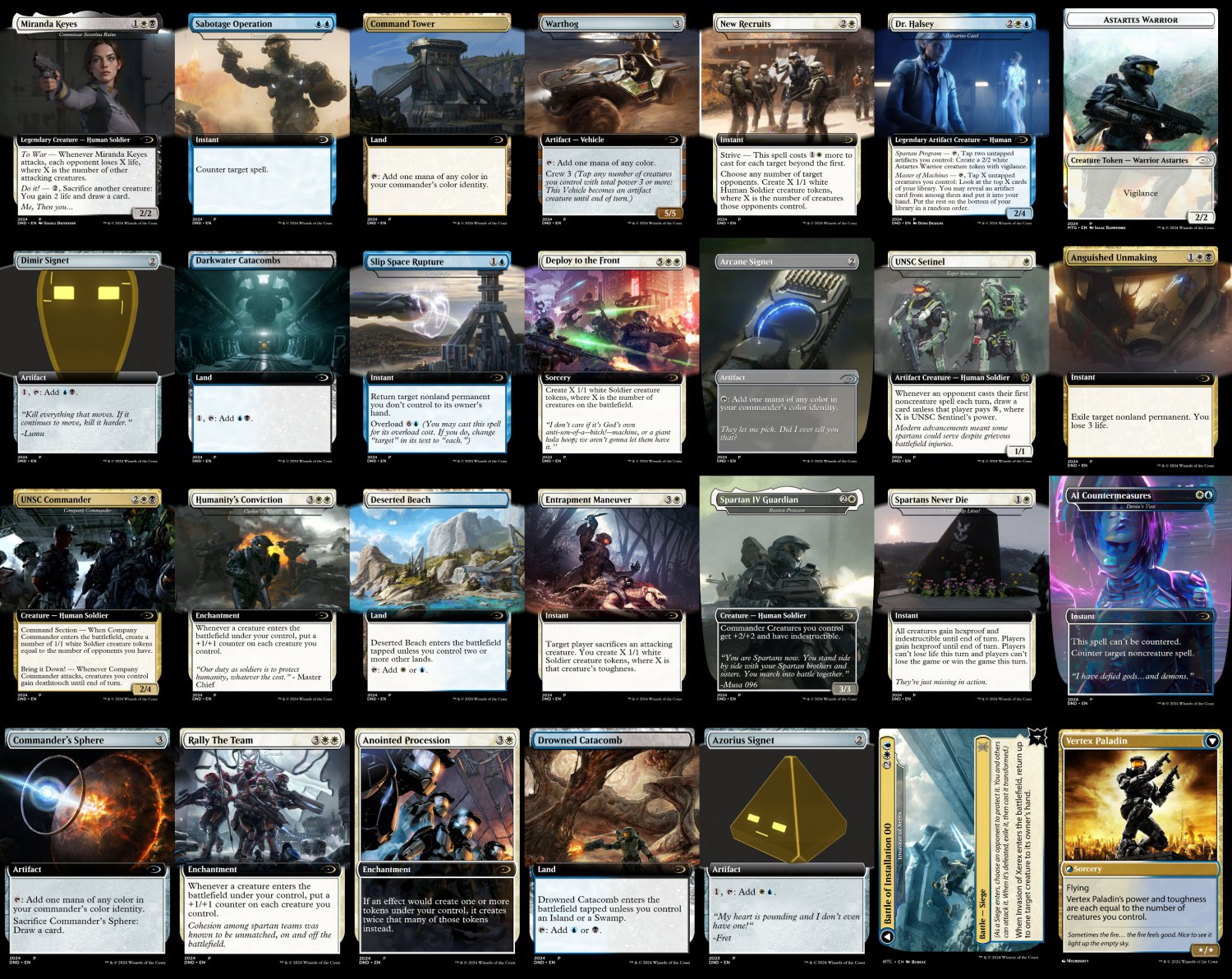 Halo Master Chief 100 Card MTG Proxy EDH Commander Deck — Custom Magic ...