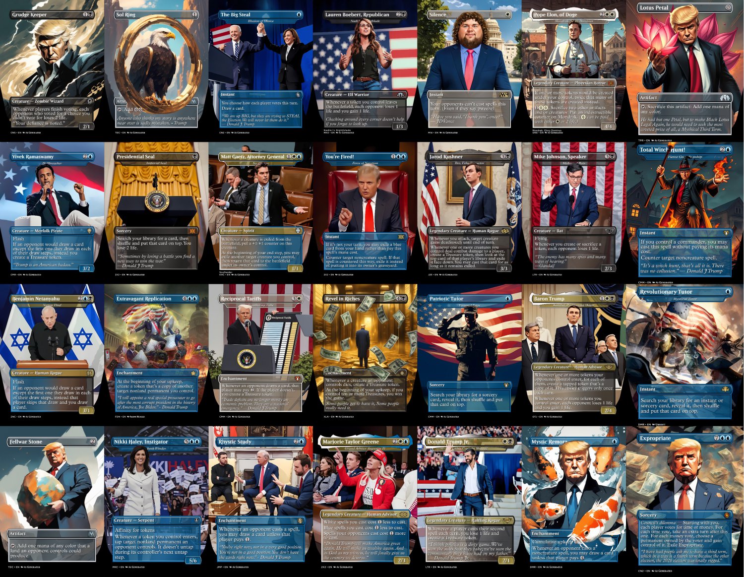 Donald Trump "Golden Age" 100 Card MTG Proxy EDH Commander Deck ...