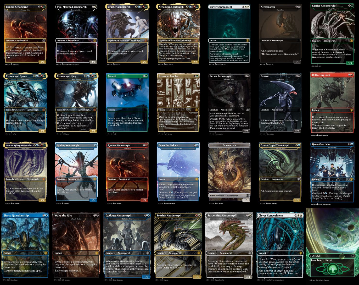 Alien Xenomorph 100 Card MTG Proxy EDH Commander Deck — Custom Magic ...