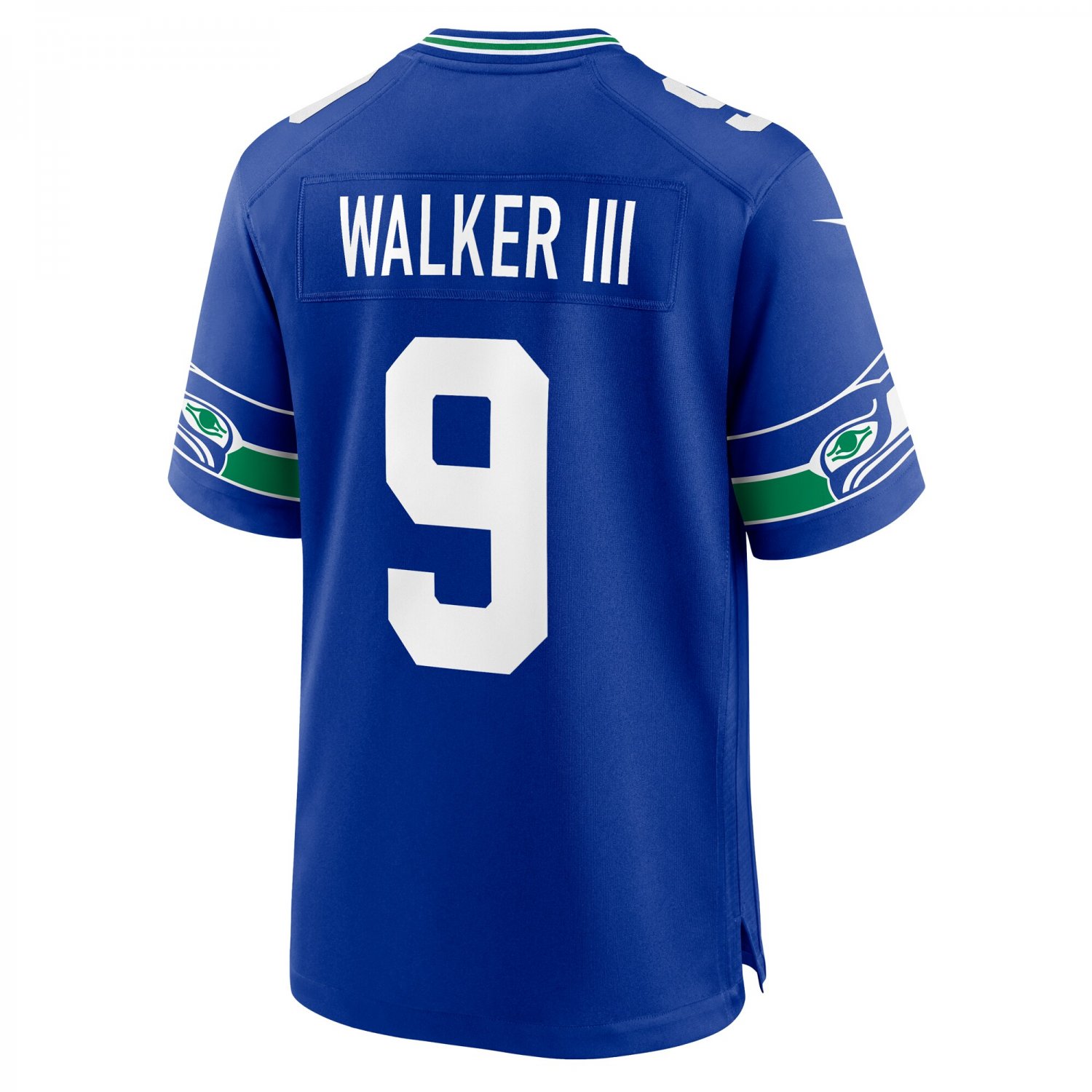 Men's Seattle Seahawks Kenneth Walker III Royal Throwback Player Game ...