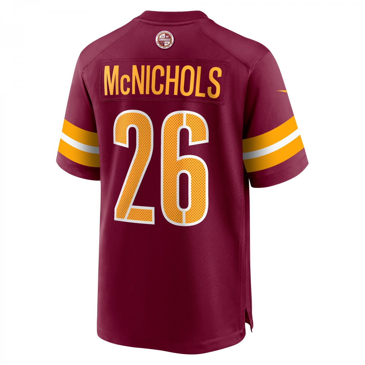 Men's Washington Commanders Jeremy McNichols Burgundy Game Jersey