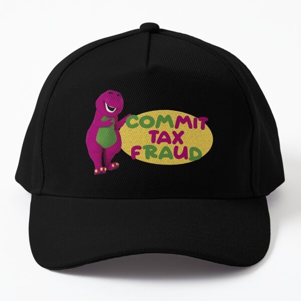 Commit Tax Fraud Barney Meme Baseball Cap Black Casual Sun Hat