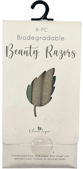 60- Olivia Layne 6Pack Biodegradable Eyebrow Razors