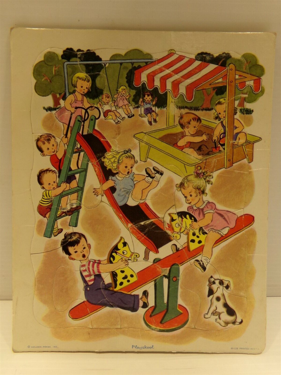 Playskool Golden Press Children Playing Vintage Puzzle 8 x 10