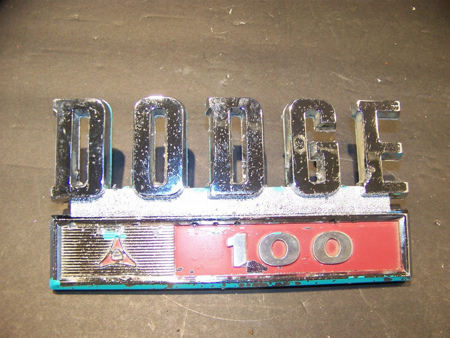 1969 70 71 DODGE TRUCK POWER WAGON 100 FENDER EMBLEM OEM #2833755