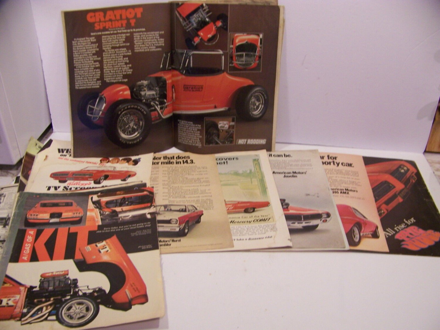 VINTAGE MAGAZINE CAR ADS CYCLONE MUSTANG AMX REBEL JUDGE 442 + POPULAR ...