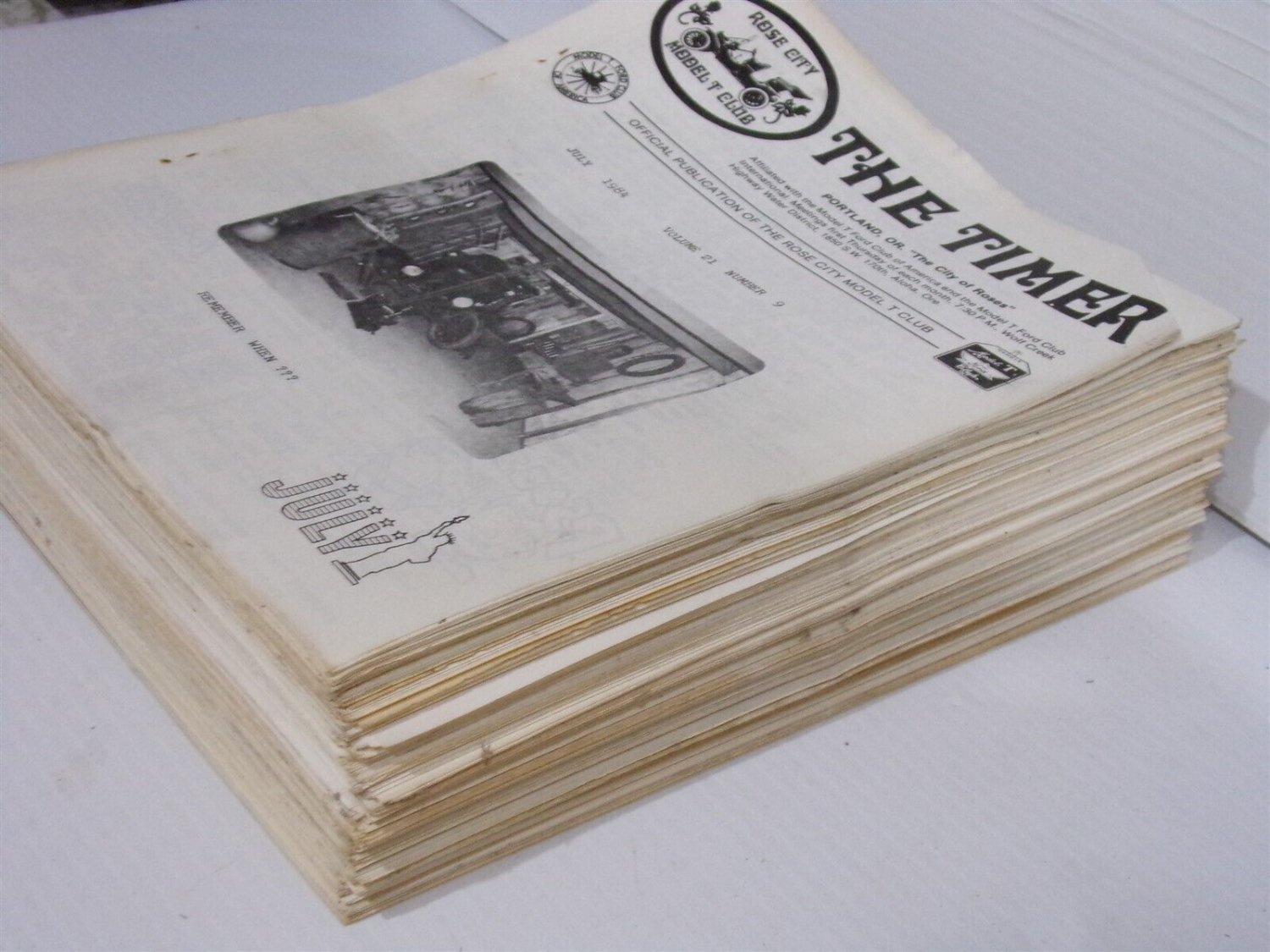 Rose City Model T Club THE TIMER Official Publication Portland, Oregon ...