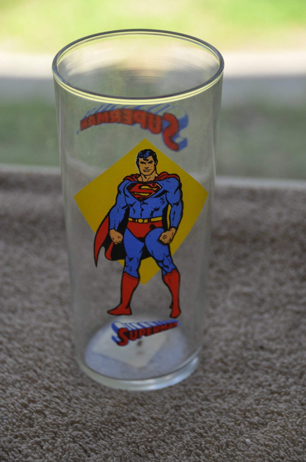 Superman 1993 Vintage Batman DC Comics Super Powers Glass